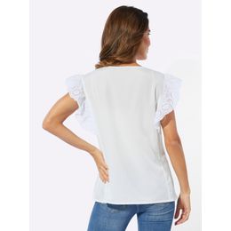 Classic Basics Damen Blusentop, beige, Gr. 48, unifarben, 100% Baumwolle, Spitze:100% Baumwolle, Blusen