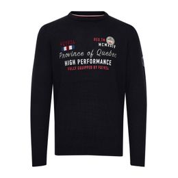 FQ1924 Herren Strickfleece-Pullover "Strickpullover FQErlo", schwarz, Gr. XL, Obermaterial: 50% Baumwolle CO. 50% Polyacryl PAN., Pullover
