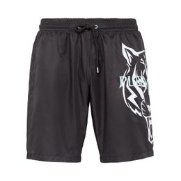 Plein Sport Herren Badehose "Tiger"0201, schwarz, weiß, Gr. S, Obermaterial: 100% Polyester, Badehosen