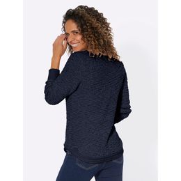 Casual Looks Damen Strickpullover "Pullover", blau, Gr. 40, unifarben, 65% Polyester, 35% Baumwolle, Pullover
