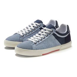 Herren Sneaker "Schnürschuh", AUTHENTIC LE JOGGER, Gr. 44, blau, Obermaterial: 60% Textilmaterial, 40% Lederimitat. Decksohle: 100% Textilmaterial.