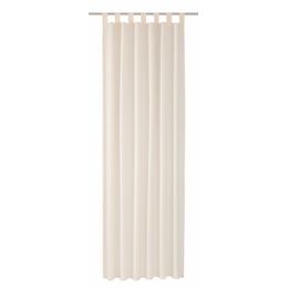 Weckbrodt-Gardinen Vorhang WECKBRODT, B:140cm H:175cm, beige, Satin, Polyester, Badezimmer, Gardinen, "Vito", Microvelour, blickdicht, Unifarben, Gardine, Store