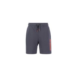 Herren Shorts "Alpha Puff Print Short", grau, Gr. L, Alpha Industries, Obermaterial: 80% Baumwolle, 20% Polyester, Hosen