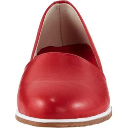 Heine Damen Slipper, Gr. 38, rot, Leder, Schuhe