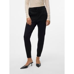 V&eacute;ro Moda VERO MODA Damen Jogger Pants "VMEVA MR LOOSE STRING PANT GA NOOS", schwarz, Gr. XS, gestreift, Web, Obermaterial: 65% Viskose, 30% Nylon, 5%