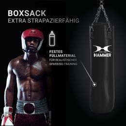 HAMMER Boxsack "Black Kick", B/H/L: 35cm x 100cm, schwarz, Boxs&auml;cke