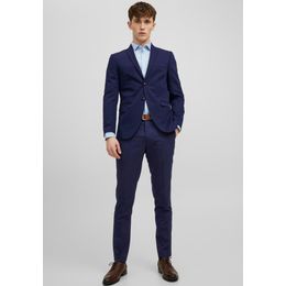 Jack & Jones JACK & JONES Herren Anzughose "JPRFRANCO Hose mit schmalem Bein und cleanem Look", blau, Gr. 50, meliert, Web, Obermaterial: 78% Polyester, 17%