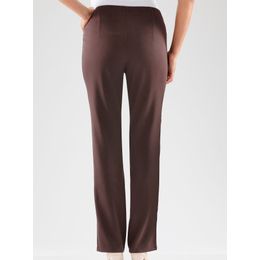 Classic Basics Damen Stretch-Hose, braun, Gr. 195, unifarben, 64% Polyester, 34% Viskose, 2% Elasthan, Hosen