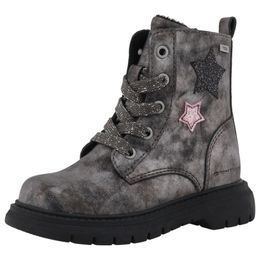 Tom Tailor Damen Winterstiefel, Gr. 27, grau, Lederimitat, Glitzer, metallic, Schuhe, mit Glitzer