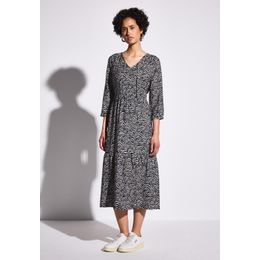 Street One Damen Tunikakleid, blau, Gr. 34, bedruckt, Stoff, 88% Viskose, 12% Polyamid, Kleider, aus Viskose