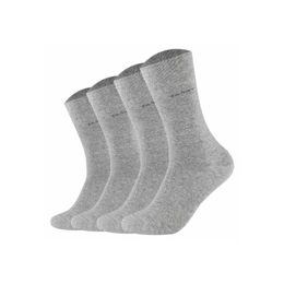 Camano Herren Sneakersocken "Socken 4er Pack", Gr. 43, grau, Obermaterial: 80% Baumwolle CO. 17% Polyamid PA. 3% Elasthan EL., Socken
