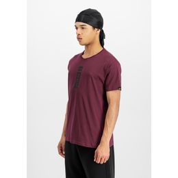 Herren T-Shirt "Alpha Puff Print T-Shirt", rot, Gr. M, Alpha Industries, Obermaterial: 100% Baumwolle, Shirts