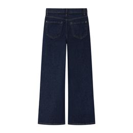s.Oliver JUNIOR M&auml;dchen Weite Jeans, blau, Gr. 140, unifarben, Denim/Jeans, Obermaterial: 99% Baumwolle, 1% Elasthan, Jeans, mit Weitenregulierung