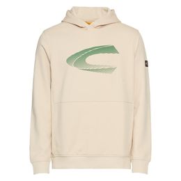 Camel Active Herren Hoodie, beige, Gr. L, bedruckt, Sweatware, Obermaterial: 67% Baumwolle, 33% Polyester, Sweatshirts, mit Logo Print