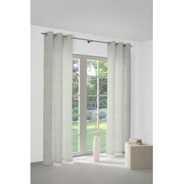 Vorhang WIRTH, B:132cm H:245cm, gr&uuml;n, Jacquard, Baumwolle, Polyester, Wohnzimmer, Gardinen, "Gospic"