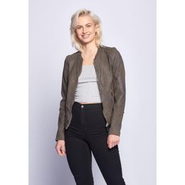Maze Damen Lederjacke "Mabel", gelb, Gr. XL, Obermaterial: 100% Leder, Lammnappa / Futter: 100% Polyester / &Auml;rmelfutter: 100% Polyester, Jacken