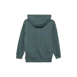 s.Oliver JUNIOR Jungen Hoodie, grau, Gr. 146, unifarben, Sweatware, Obermaterial: 100% Polyamid, Sweatshirts, mit Kapuze