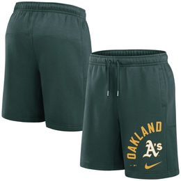 Nike M&auml;dchen Sporthose "Nike Shorts Oakland Athletics Nike Arched Kicker Fleece", gr&uuml;n, Gr. L, 82% Baumwolle, 18% Polyester, Hosen