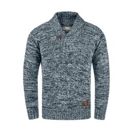!Solid SOLID Herren Schalkragenpullover "Schalkragenpullover SDPhil", blau, Gr. L, Obermaterial: 100% Baumwolle CO., Pullover
