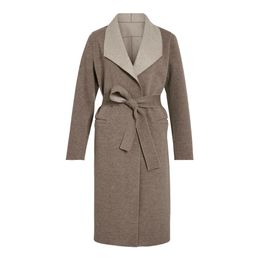 Vila Damen Kurzmantel "VIJUICE COAT - NOOS", beige, Gr. S, unifarben, Web, Obermaterial: 80% Polyester, 10% Polyacryl, 10% Viskose, M&auml;ntel