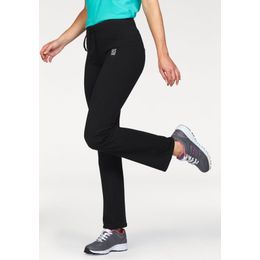 H.I.S. H.I.S Damen Leggings, schwarz, Gr. 80, unifarben, Single Jersey, Obermaterial: 92% Baumwolle, 8% Elasthan, Hosen, Festes & elastisches Material mit