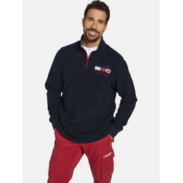 Jan Vanderstorm Herren Fleecepullover "Fleece-Sweatshirt SIETSE", blau, Gr. L, Obermaterial: 100% Polyester COOLMAX PES(Coolmax)., Sweatjacken