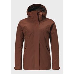 Sch&ouml;ffel SCH&Ouml;FFEL Damen Doppeljacke "Hiking 3in1 Jacket Style Tamina WMS", braun, Gr. 42, Aussenjacke Oberstoff: Aussenseite: 100% Polyester; (Membran: