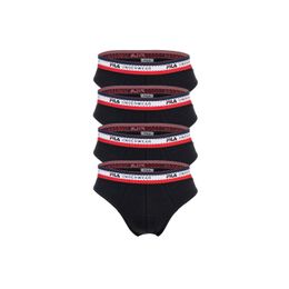 Fila Herren Slip "Slip 4er Pack", Gr. XXL, schwarz, Obermaterial: 95% Baumwolle CO. 5% Elasthan EL., Unterhosen
