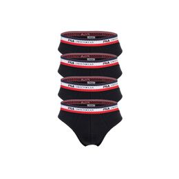 Fila Herren Slip "Slip 4er Pack", Gr. XXL, schwarz, Obermaterial: 95% Baumwolle CO. 5% Elasthan EL., Unterhosen