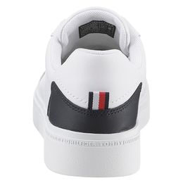 Tommy Hilfiger Damen Plateausneaker "ELEVATED ESSENTIAL COURT SNEAKER", Gr. 36, bunt, Leder, Schuhe, mit Kontrastbesatz an der Ferse, Freizeitschuh,