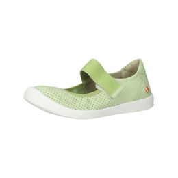 Softinos Damen Riemchenballerina "Softinos Ballerinas Leder", Gr. 39, gr&uuml;n, Leder, Schuhe