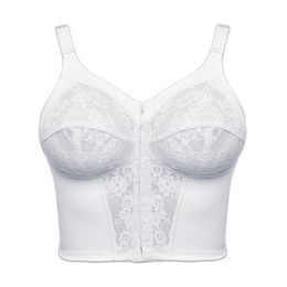 SuSa Damen Entlastungs-BH "Longline BH Classics", Gr. 90, wei&szlig;, Obermaterial: 65% Polyamid PA. 25% Elasthan EL. 10% Baumwolle CO., BHs