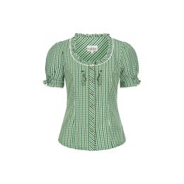 N&uuml;bler N&Uuml;BLER Damen Dirndlbluse "Trachtenbluse Kurzarm Natascha", gr&uuml;n, Gr. 34, Obermaterial: 70% Baumwolle CO. 30% Polyester PES., Blusen
