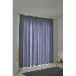 Vorhang Adam, B:145cm H:145cm, blau, Jacquard, Baumwolle (Bio-Baumwolle), Wohnzimmer, Gardinen, "Urban Cactus", aus 100% Bio-Baumwolle