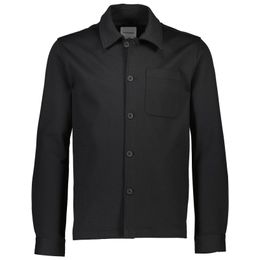 LINDBERGH Herren Blusenjacke, schwarz, Gr. XXL, unifarben, Web, Obermaterial: 75% Polyester, 22% Viskose, 3% Elasthan, Jacken, mit Brusttasche und