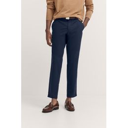 Bugatti Herren Chinohose, blau, Gr. 32, unifarben, 97% Baumwolle, 3% Elasthan, Hosen, mit praktischen G&uuml;rtelschlaufen