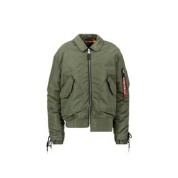 Damen Bomberjacke "CWU MA-1 Bomber TC Wmn", gr&uuml;n, Gr. S, Alpha Industries, Obermaterial: 100% Nylon; Futter: 100% Nylon; F&uuml;llung: 100% Polyester,