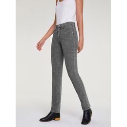 Heine Damen Cordhose, grau, Gr. 24, unifarben, 98% Baumwolle, 2% Elasthan, Hosen