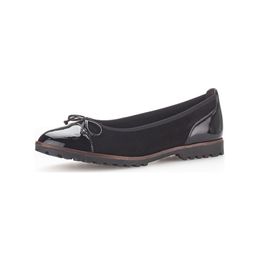 Gabor Damen Ballerina "Gabor Ballerinas Leder", Gr. 39, schwarz, Leder, Schuhe