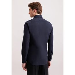 Seidensticker Herren Flanellhemd "Schwarze Rose"dunkelblau, Gr. 39, unifarben, 100% Baumwolle, Hemden, Slim 1/1 Kentkragen Uni