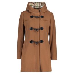 Gil Bret Damen Outdoorjacke "Damen Dufflecoat mit Kapuze", braun, Gr. 42, Obermaterial: 75% Wolle, 20% Polyamid, 5% Kaschmir. Besatz: 75% Wolle, 20%