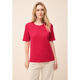 Cecil Damen T-Shirt, rot, Gr. XXL, unifarben, Web, 100% Baumwolle, Shirts, aus reiner Baumwolle