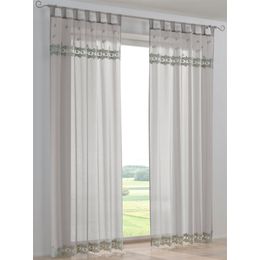 Gardine HEINE HOME, B:130cm H:145cm, grau, Polyester, Gardinen