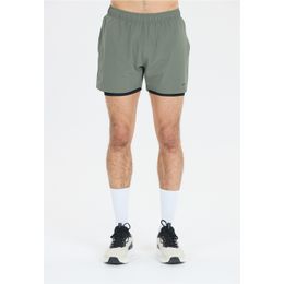 Endurance Damen Shorts "Kros"gr&uuml;n, Gr. S, unifarben, 95% Polyester, 5% Elasthan, Hosen, Im 2-in-1-Design mit Quick Dry und Stretch-Funktion