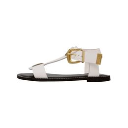 Steve Madden Damen Riemchensandale "Steve Madden Sandalen Leder", Gr. 37, wei&szlig;, Leder, Schuhe