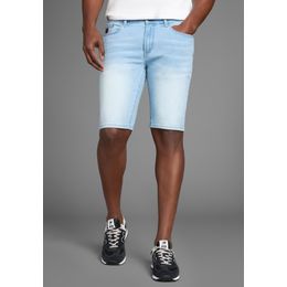 Bruno Banani Herren Jeansshorts "Hutch-Shorts", blau, Gr. 40, unifarben, Denim/Jeans, Obermaterial: 98% Baumwolle, 2% Elasthan, Jeans, niedrige