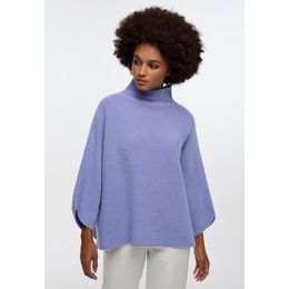 Eterna Damen Strickpullover, blau, Gr. XXL, 30% Kaschmir, 70% Wolle (Merino), Pullover