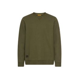 Camel Active Herren Sweatshirt, gr&uuml;n, Gr. L, unifarben, Sweatware, Obermaterial: 67% Baumwolle, 33% Polyester, Sweatshirts, mit Rippdetails