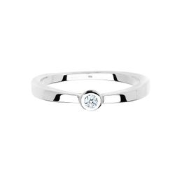 Elli DIAMONDS Damen Verlobungsring "Diamant Wei&szlig; Brillantschliff (0.03 ct) 925 Sterling Silber", 56mm, 0,03 P1 = bei 10-facher Vergr&ouml;&szlig;erung