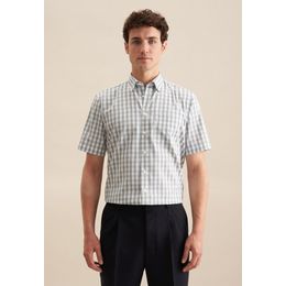 Seidensticker Herren Businesshemd "Regular", gr&uuml;n, Gr. 41, kariert, 100% Baumwolle, Hemden, Regular 1/2 Button-Down-Kragen Karo